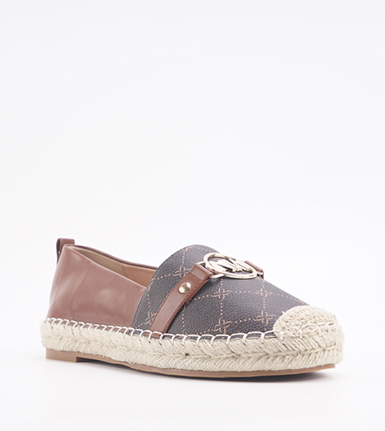 Buy Nine West JANNY Logo Detail Espadrilles In Brown | 6thStreet UAE