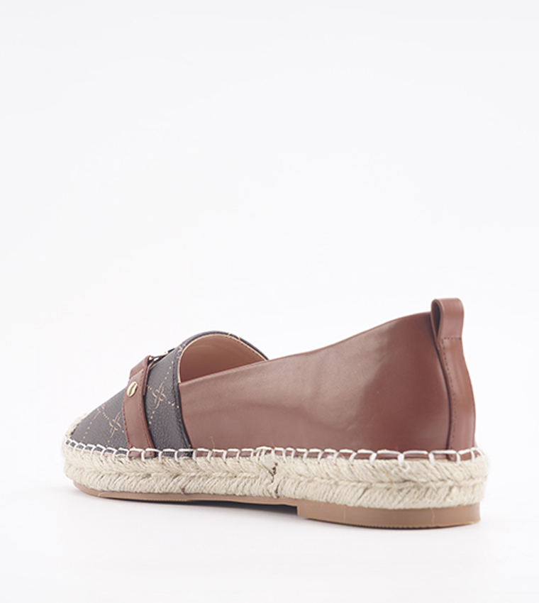 Buy Nine West JANNY Logo Detail Espadrilles In Brown | 6thStreet UAE