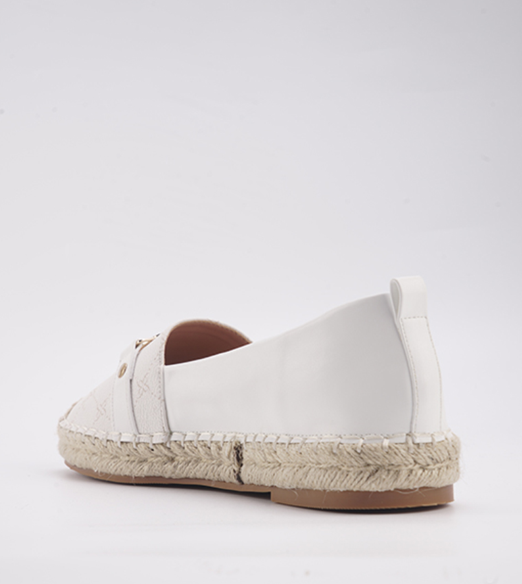 Buy Nine West JANNY Logo Detail Espadrilles In Off White | 6thStreet Qatar