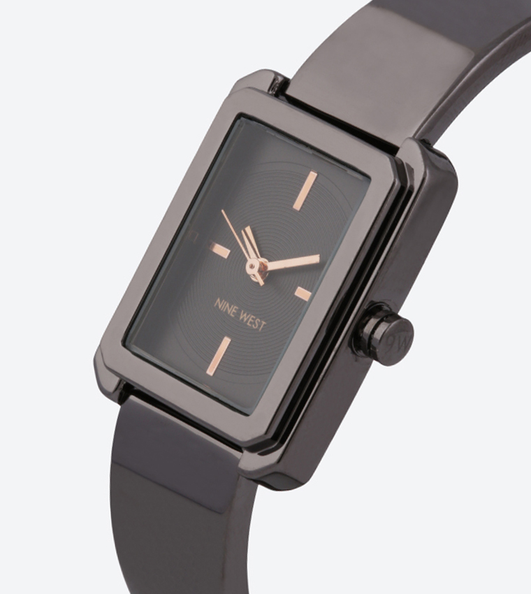 Buy Nine West Rectangle Case Analog Watch Grey In Grey | 6thStreet UAE