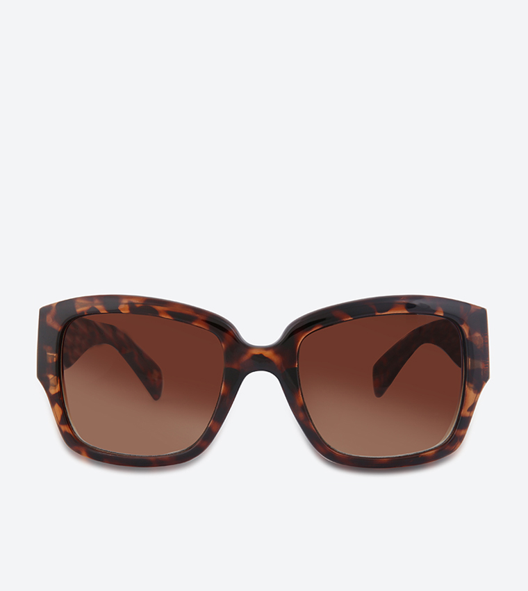 Buy Nine West Brown Colored Retro Square Frame Sunglasses In Brown ...