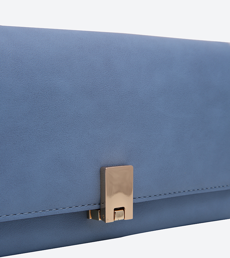 Buy Nine West Front Flap Wallet Blue In Blue | 6thStreet Qatar