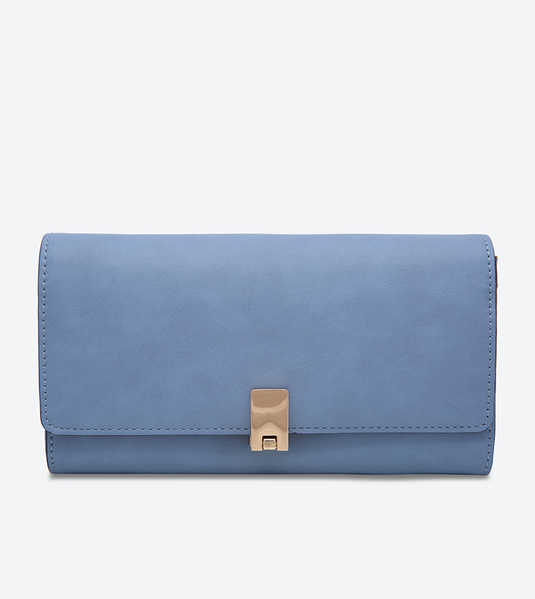 Buy Nine West Front Flap Wallet Blue In Blue | 6thStreet Qatar