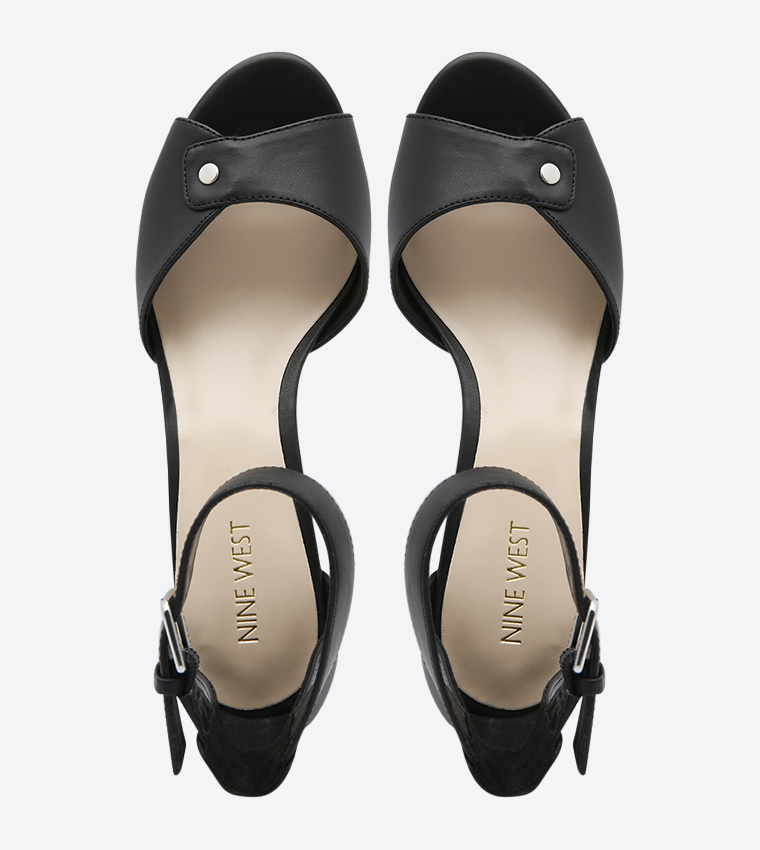Buy Nine West Patiam Ankle Strap Sandals Black NW7PATIAM3 In Black | 6thStreet Saudi Arabia