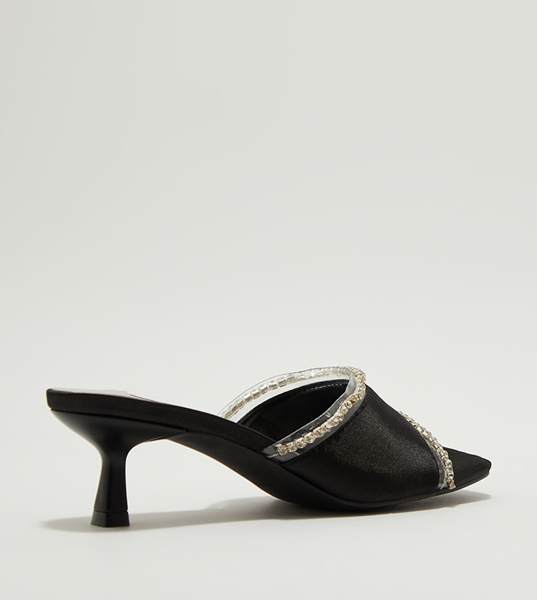 Buy Nine West ANSON AK Embellished Heel Sandals In Black | 6thStreet UAE