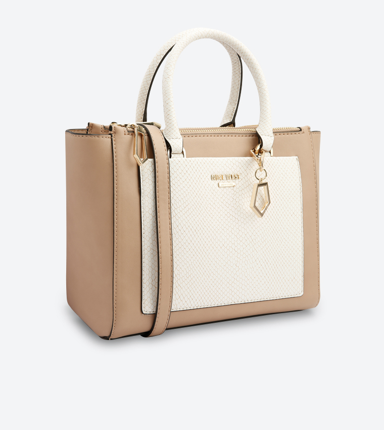 Buy Nine West Cecylia Zip Closure Tote Bag Beige NWNGB100106 In Beige ...