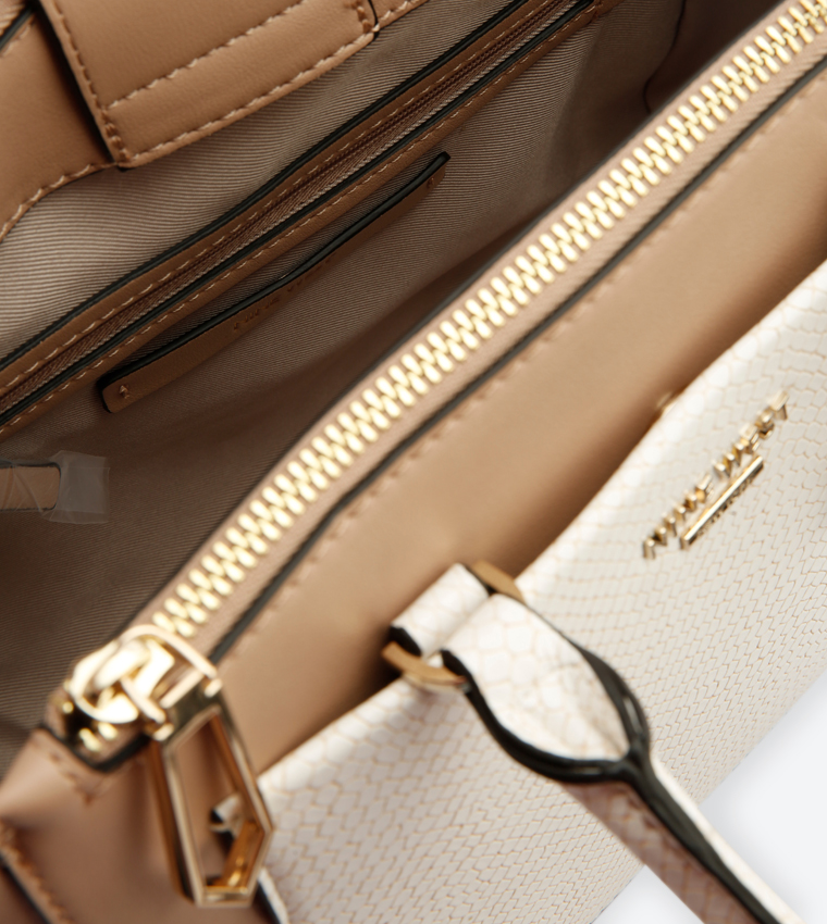 Buy Nine West Cecylia Zip Closure Tote Bag Beige NWNGB100106 In Beige ...