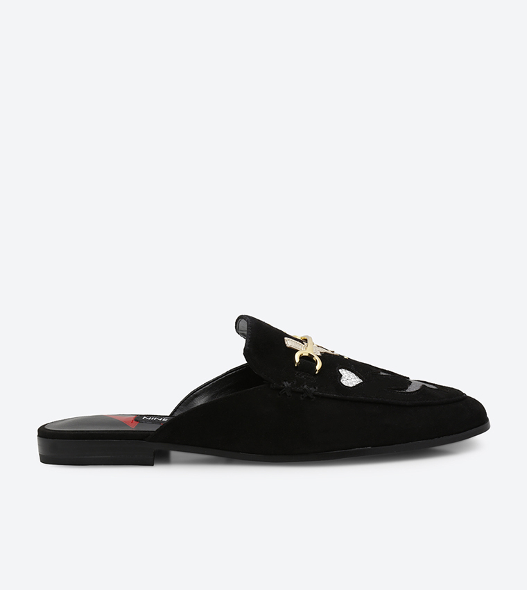 Buy Nine West Wispin Mules Black In Black | 6thStreet Qatar