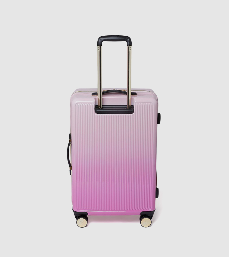 Buy Dune London Logo Detail Hard Shell Trolley Bag, 67cm In Pink ...