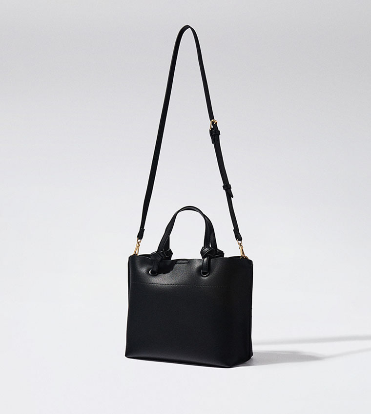 Buy Parfois Zippered Tote Bag With Coin Purse In Black | 6thStreet UAE