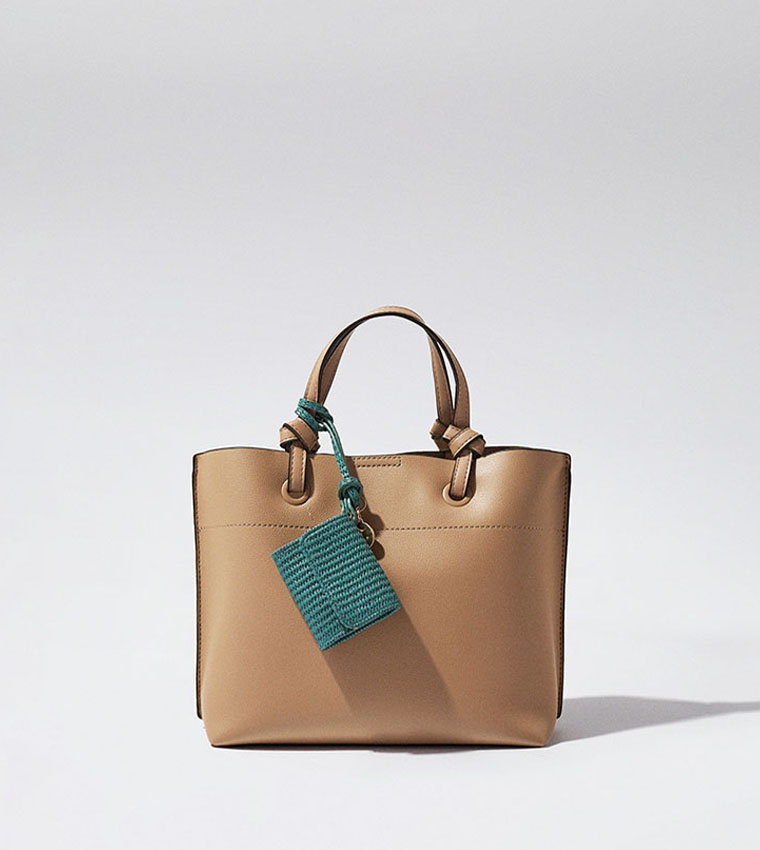 Buy Parfois Zippered Tote Bag With Coin Purse In Camel | 6thStreet UAE