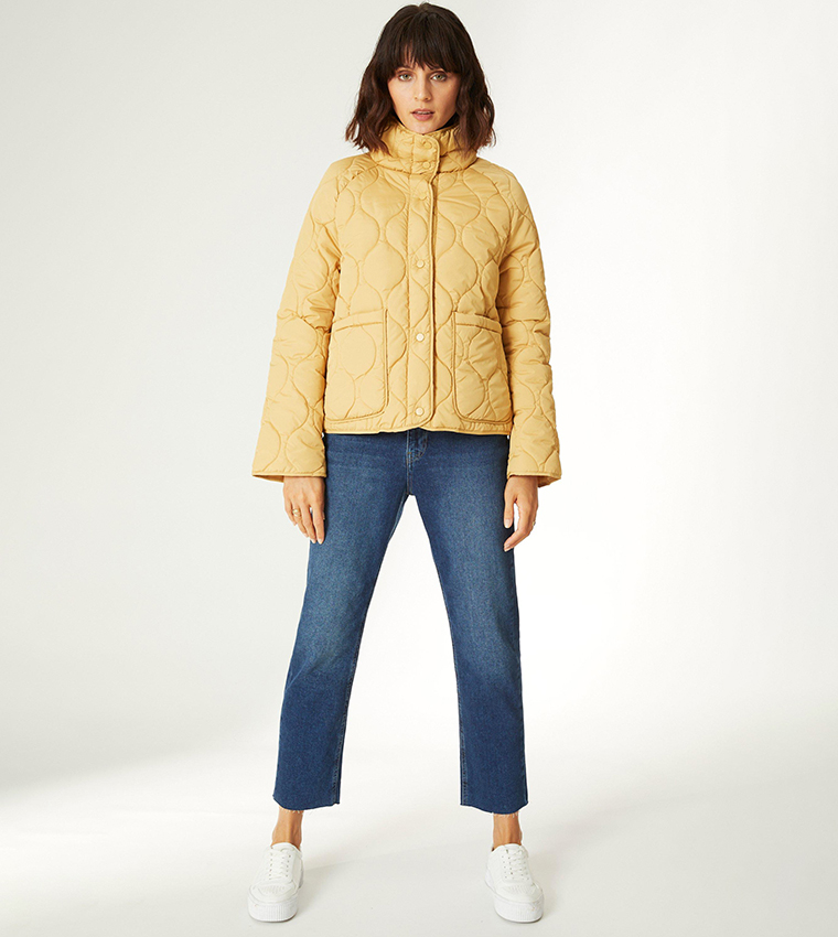 Buy Principles Short Onion Quilted Jacket In Beige | 6thStreet Qatar