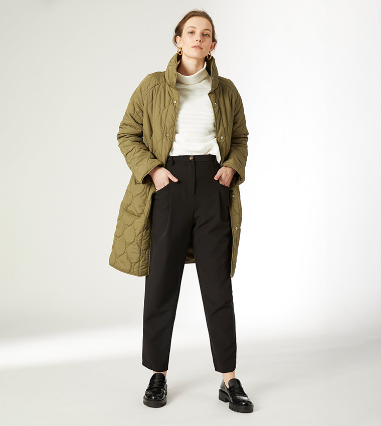 Buy Principles Onion Quilt Coat In Khaki | 6thStreet UAE