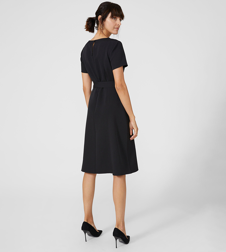 Buy Principles Belted Fit And Flare Smart Dress In Black | 6thStreet UAE