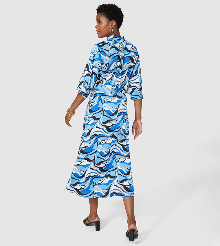 Buy Principles Blue Swirl Printed Midi Dress In Blue | 6thStreet Kuwait