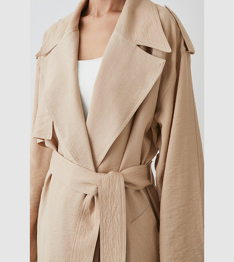 Buy Principles Belted Duster Jacket In NEUTRAL | 6thStreet Oman