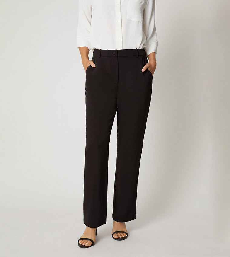 Buy Principles High Waist Tapered Leg Trousers In Black | 6thStreet Qatar