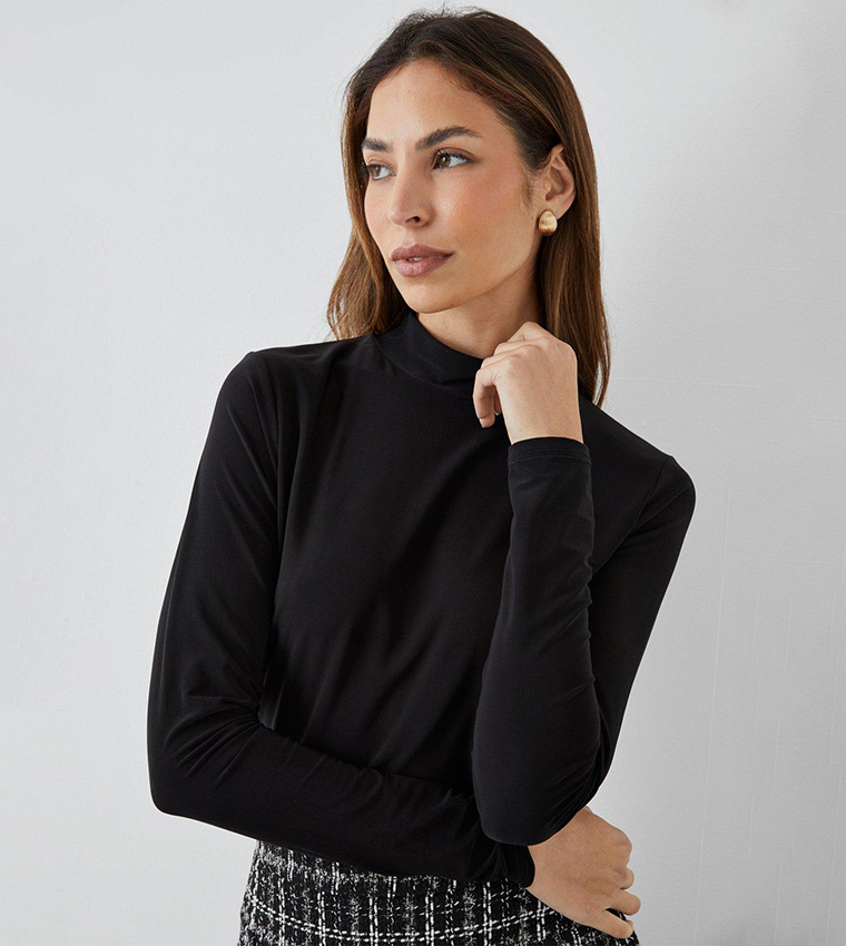 Buy Principles Soft Touch Turtle Neck Top In Black | 6thStreet Oman
