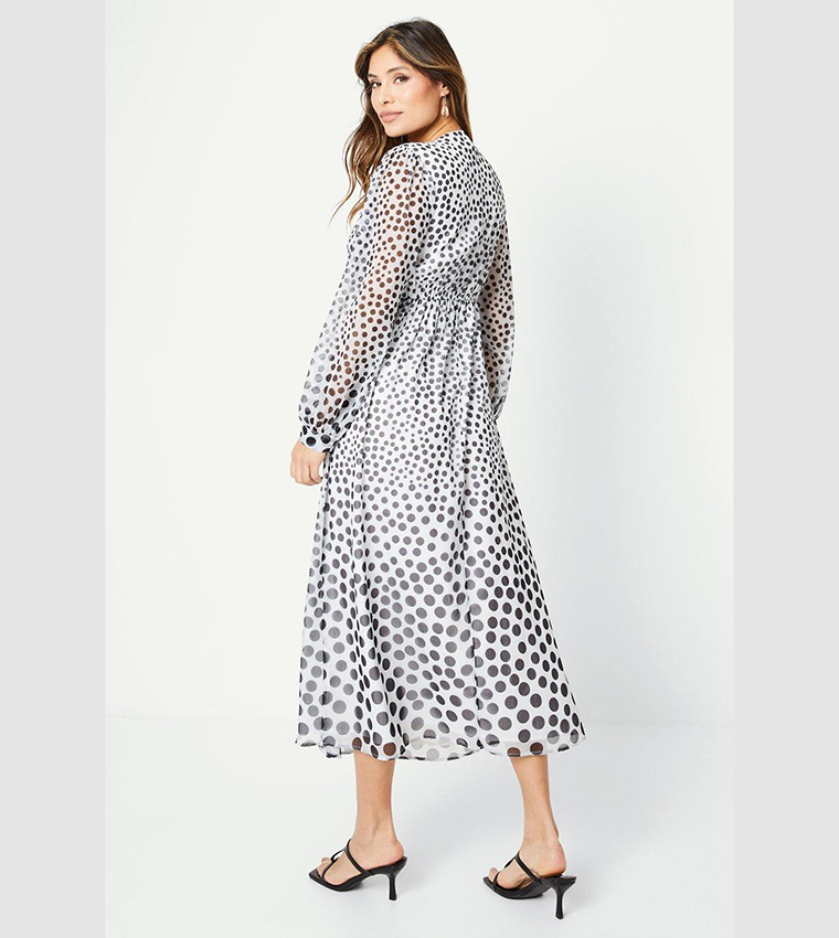 Buy Principles Polka Dots Twist Detail Midi Dress In Multiple Colors ...