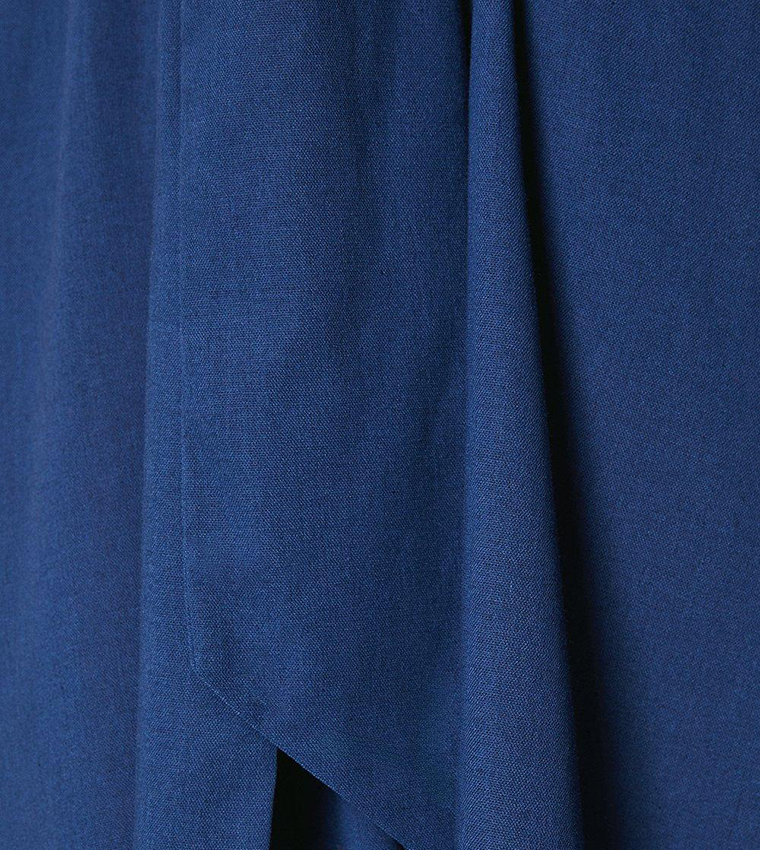 Buy Principles Linen Blend Belted Midi Dress In Blue | 6thStreet UAE