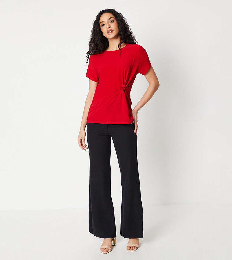 Buy Principles Jersey Twist T Shirt In Red | 6thStreet UAE