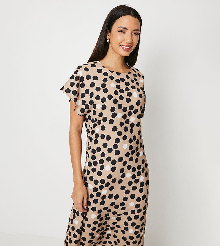 Buy Principles Polka Dots Crew Neck Midi Dress In Multiple Colors ...