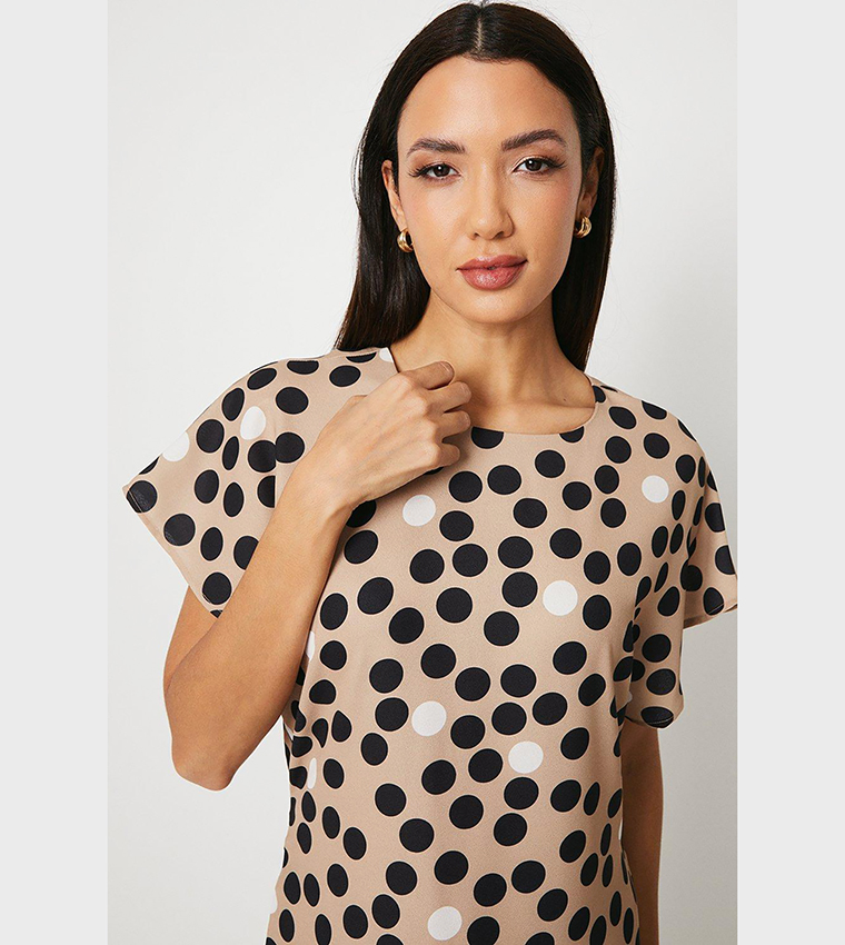 Buy Principles Polka Dots Crew Neck Midi Dress In Multiple Colors ...