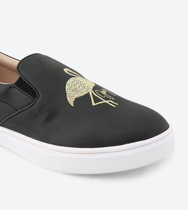 Buy Juicy Couture Eleave Slip Ons Black In Black | 6thStreet Kuwait