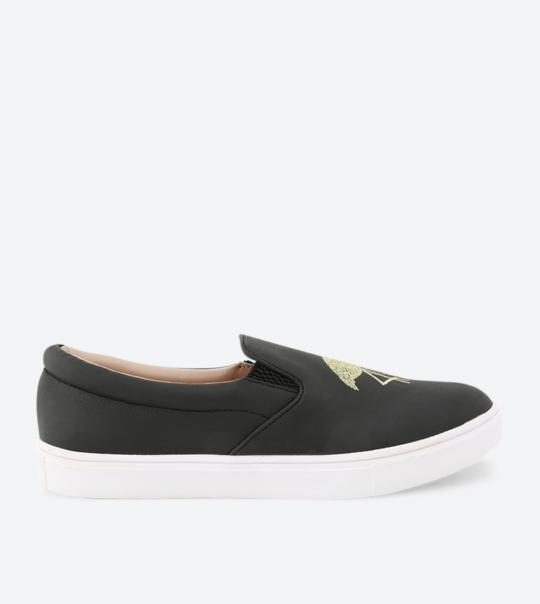 Buy Juicy Couture Eleave Slip Ons Black In Black | 6thStreet Kuwait