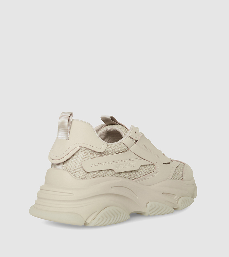 Buy Steve Madden POSSESS Lace Up Chunky Sneaker In Beige | 6thStreet UAE