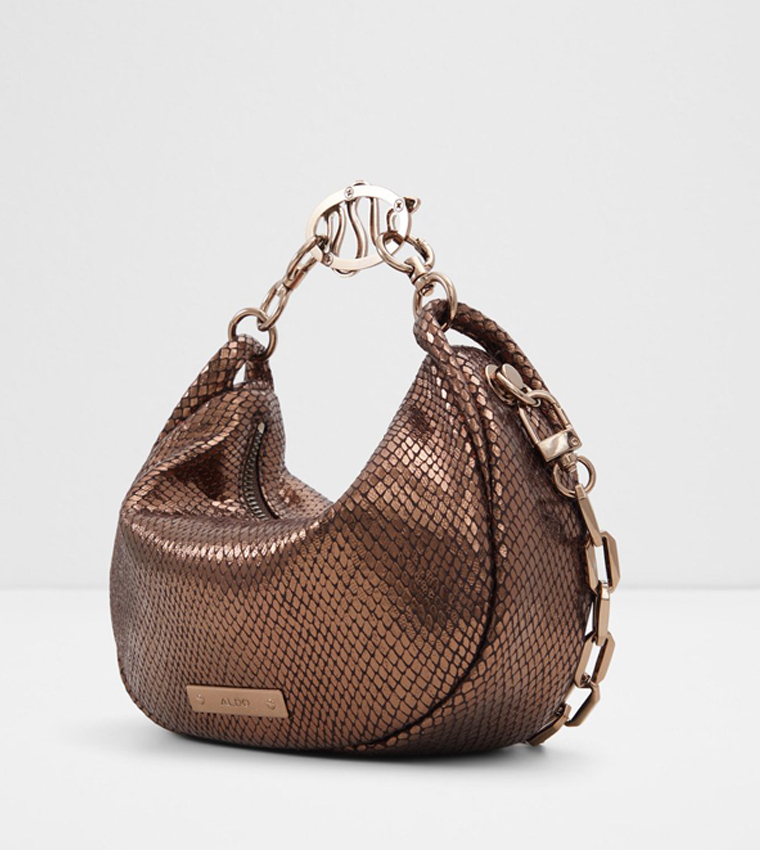 Buy Aldo PYTHON Croc Textured Hobo Bag In Brown | 6thStreet UAE