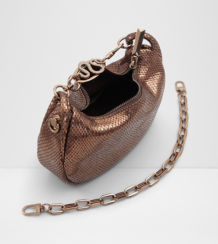 Buy Aldo PYTHON Croc Textured Hobo Bag In Brown | 6thStreet UAE