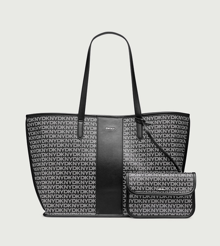 Buy Dkny HALLIE Logo Printed Shoulder Bag In Black | 6thStreet UAE