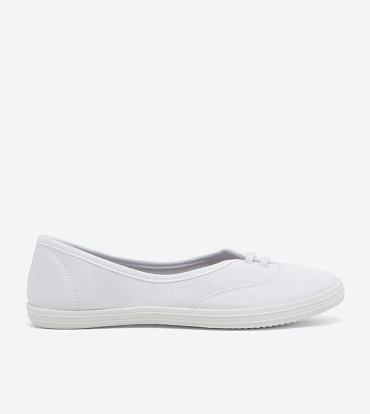 Buy R&B PVC Ladies Canvas Shoes White In White | 6thStreet Kuwait