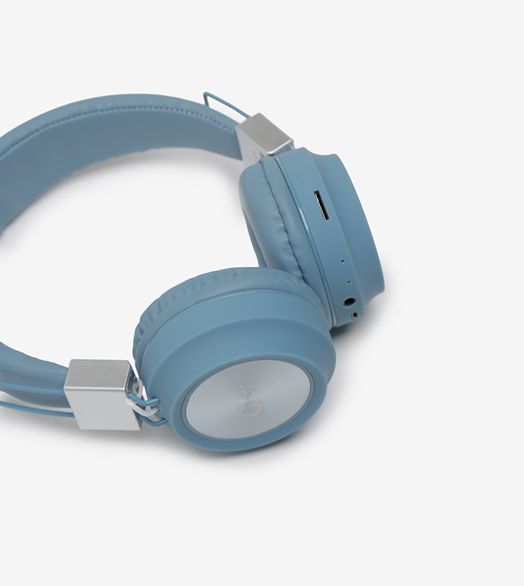 Buy R&B Metal Ear Wireless Headphone In Blue | 6thStreet Kuwait