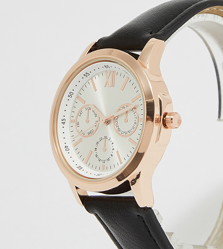 Buy R&B Classic Analogue Watch In Black | 6thStreet Bahrain
