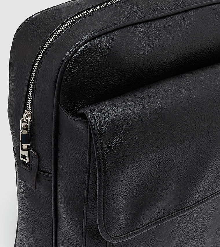 Buy R&B Solid Backpack In Black | 6thStreet Kuwait