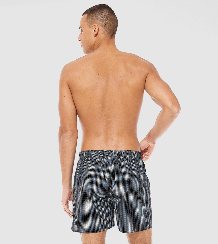Buy R&B Printed Woven Boxer In Black | 6thStreet Oman