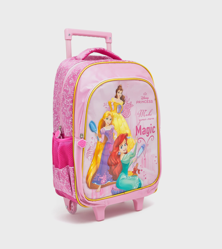 Buy R&B Disney Princess Trolley Backpack Set In Pink | 6thStreet UAE