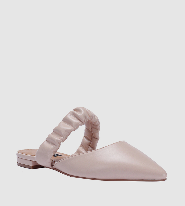 Buy Nine West Pointed Toe Mules In Beige | 6thStreet UAE