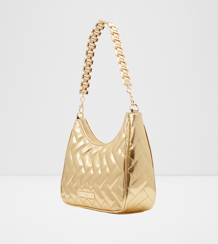 Buy Aldo ROLLY Quilted Shoulder Bag In Gold | 6thStreet Qatar