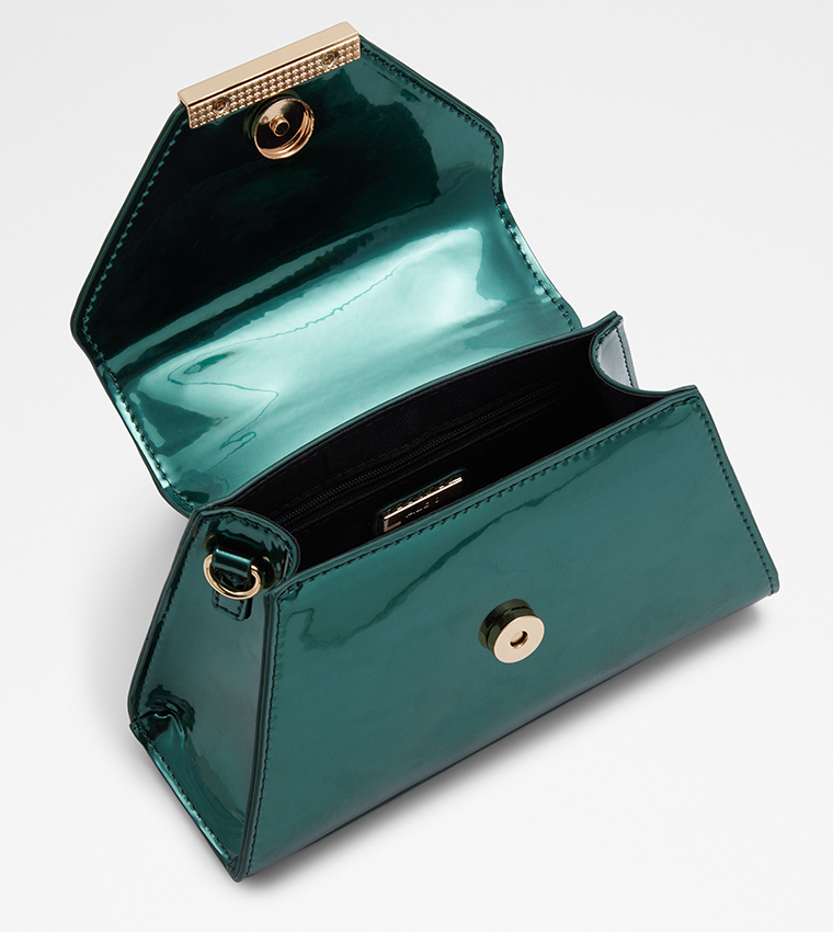 Buy Aldo ROTANA Metallic Top Handle Bag In Green | 6thStreet Qatar