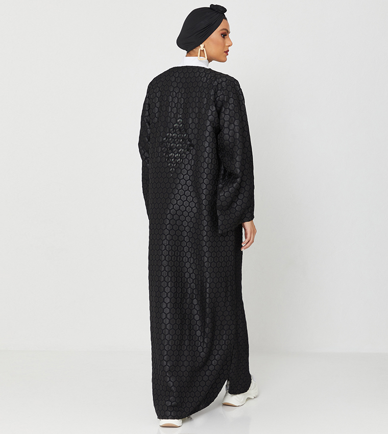 Buy Roza Abaya Abaya Design With Stone Hand Work Black In Black ...