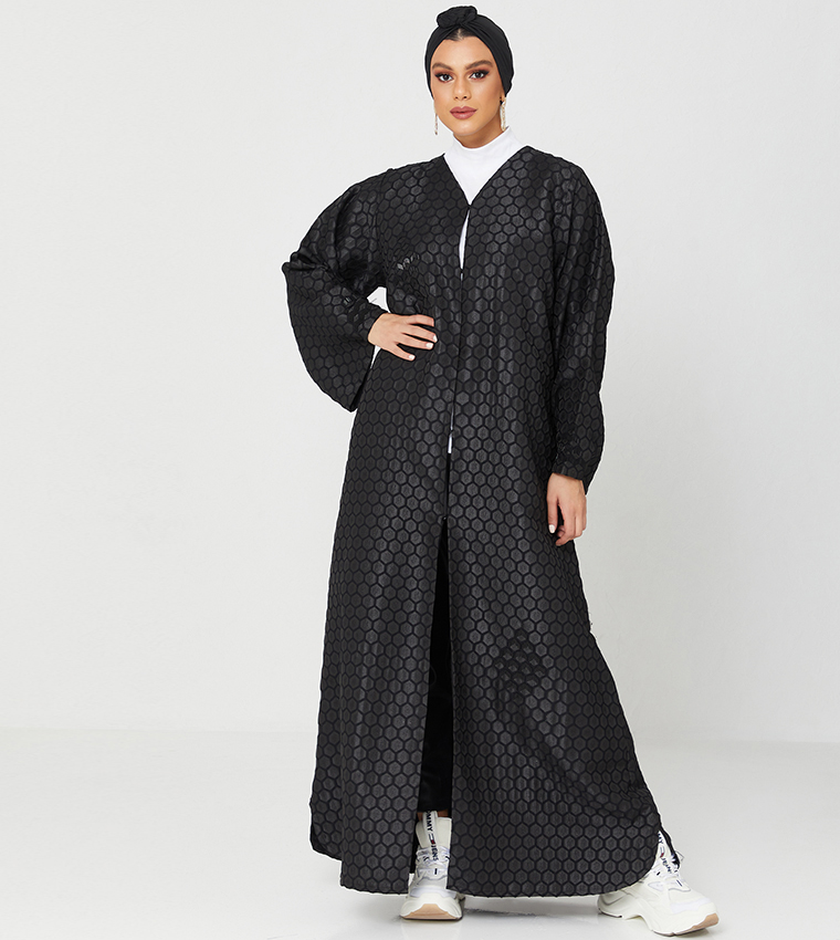 Buy Roza Abaya Abaya Design With Stone Hand Work Black In Black ...