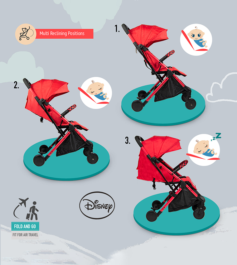 Buy Disney Disney Cars Lightning Mcqueen Travel Stroller In Multiple ...