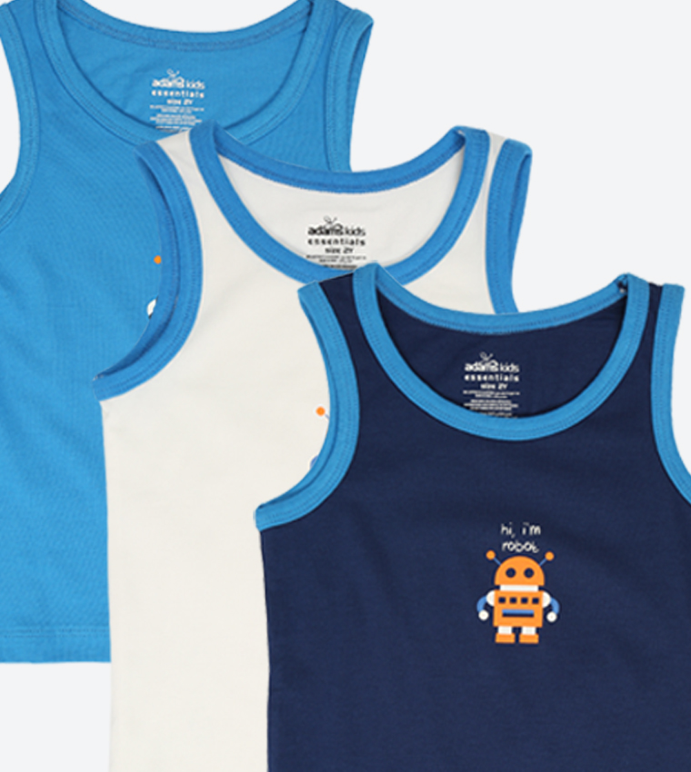 Buy Adams Kids Solid Vests Set Multi S17KBBS03 In Multiple Colors ...