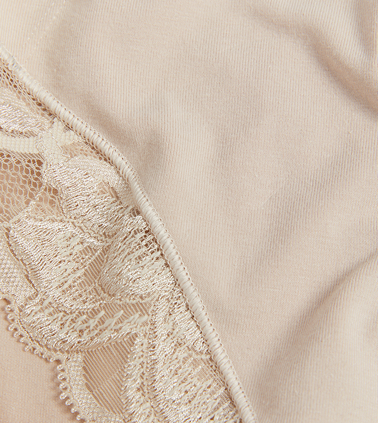 Buy Marks & Spencer Pack Of 2 Firm Control High Leg Briefs In Beige ...