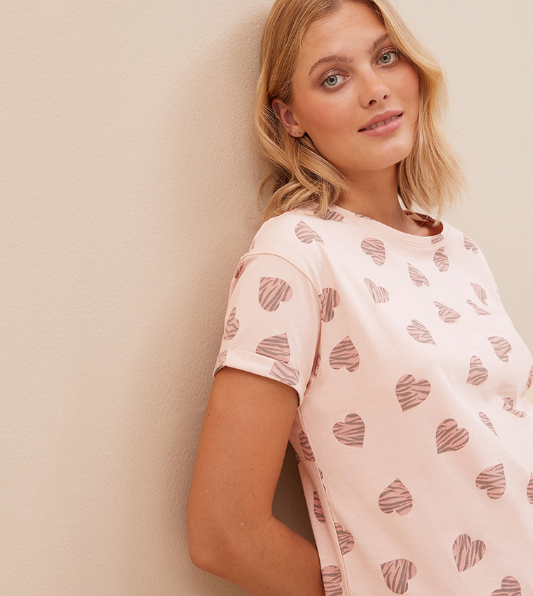 Buy Marks & Spencer Cotton Rich Zebra Heart Flatpack Ssll In Multiple ...