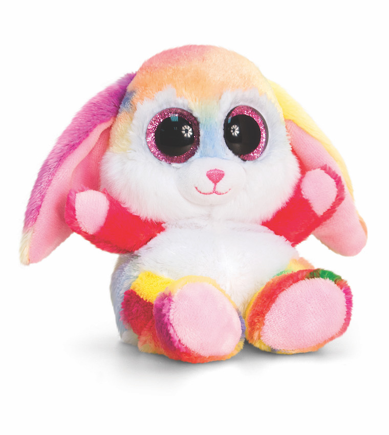 Buy R&B Kids Keel Toys: 15cm Animotsu Rainbow Rabbit Multi In Multiple ...