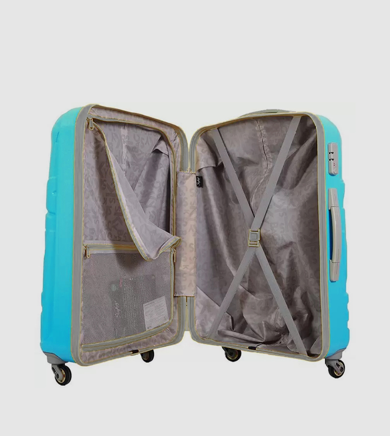 Buy SKYBAGS Ramp Hard Shell Spinner Trolley Bag Medium (70 Cm) In Blue ...